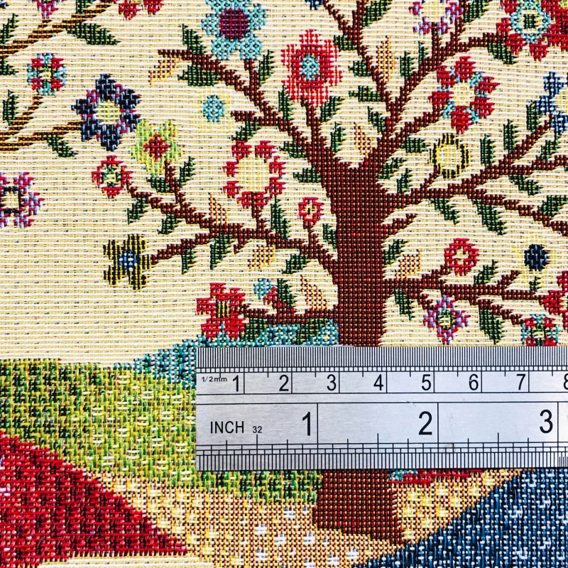 Tapestry Fabric Tree Of Life Upholstery Furnishings Curtains 140cm Wide