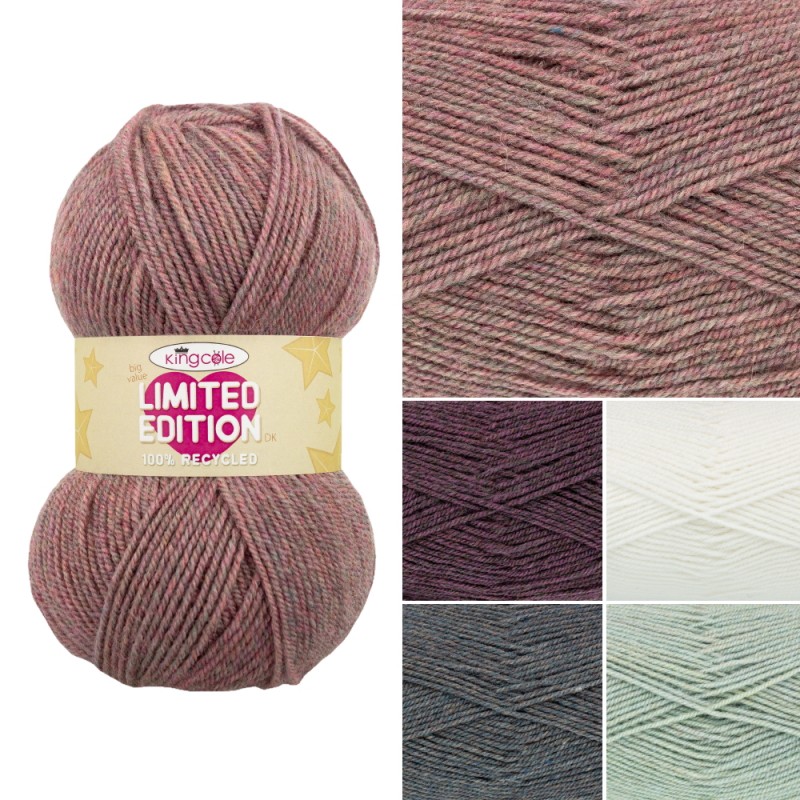 King Cole Chunky Tweed Knitting Yarn Acrylic Wool 100g Wool