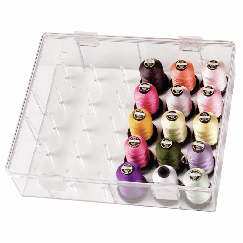Hemline 30 Mini Cones Machine Embroidery Thread Box Organiser