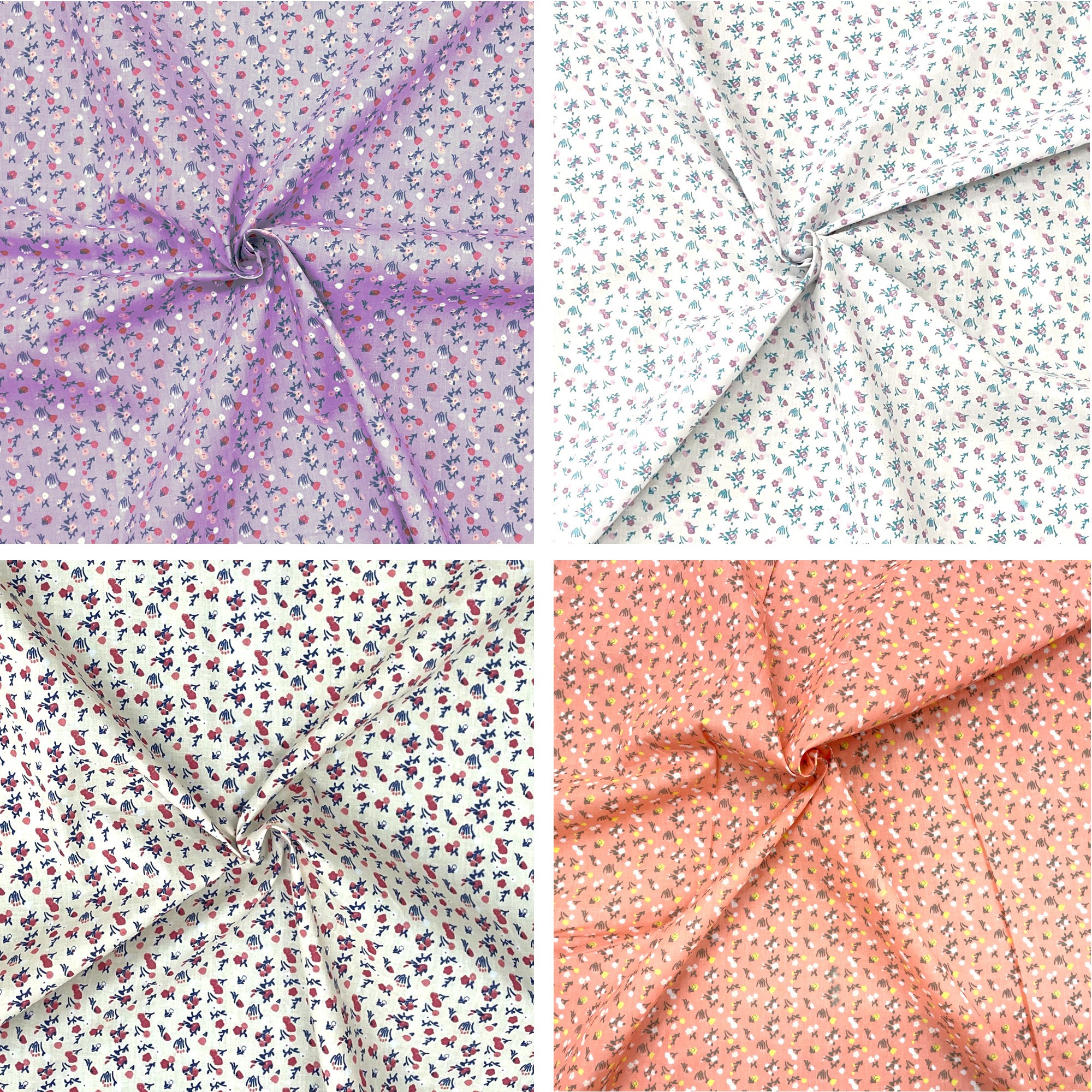 flowers floral roses polycotton fabric (6)