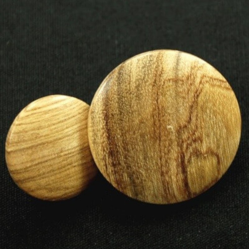 1 x Plain Solid Varnished Wooden Buttons Craft Shank Round