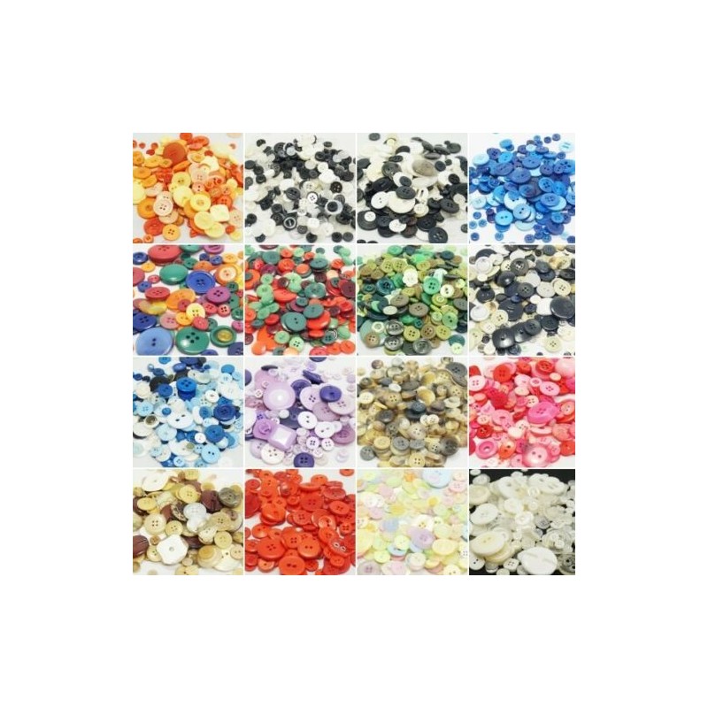 50g Assorted Buttons Arts Sewing Card Making Mixed Buttons Plastic Craft