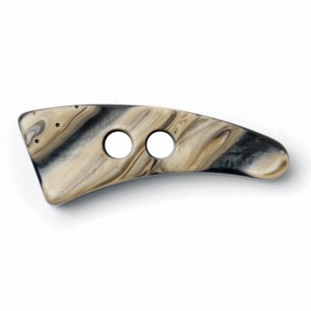 1 x 22mm Toggle Button Animal Tooth Look 2 Hole Buttons