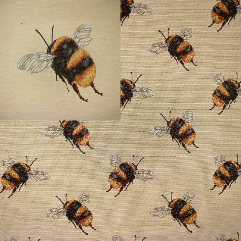 Tapestry Fabric Bumble Bee or Panel Upholstery Furnishings Curtains ...