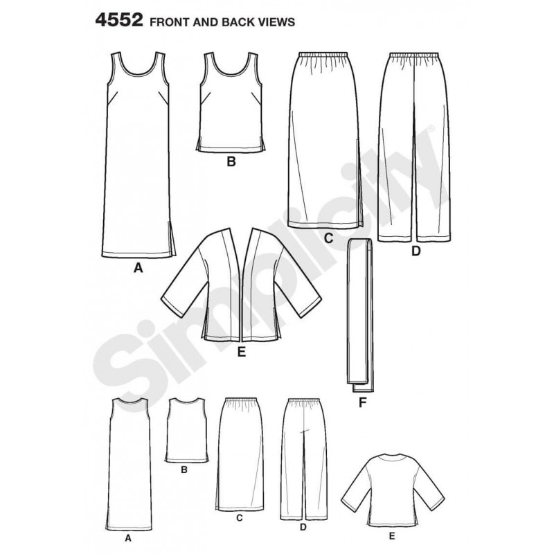 Simplicity Sewing Pattern 4552 Misses' & Plus Size Mix & Match Sepa...