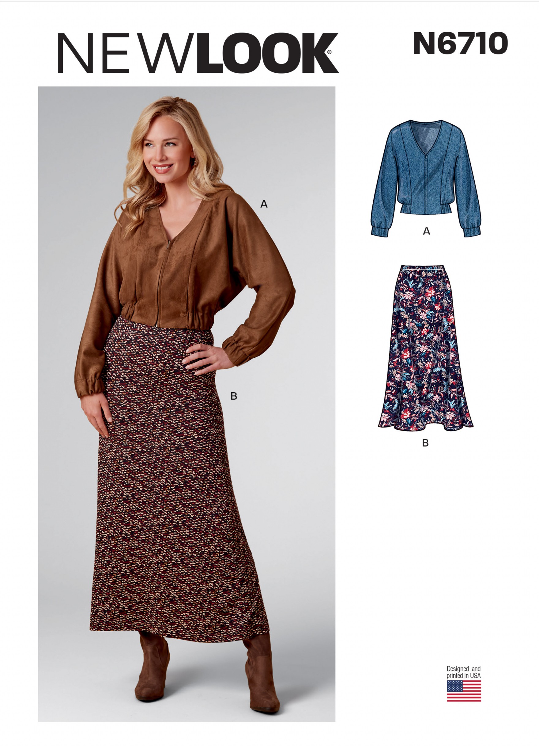 New Look Sewing Pattern N6712 Misses Top Front, Back Pleat Detail Slim ...