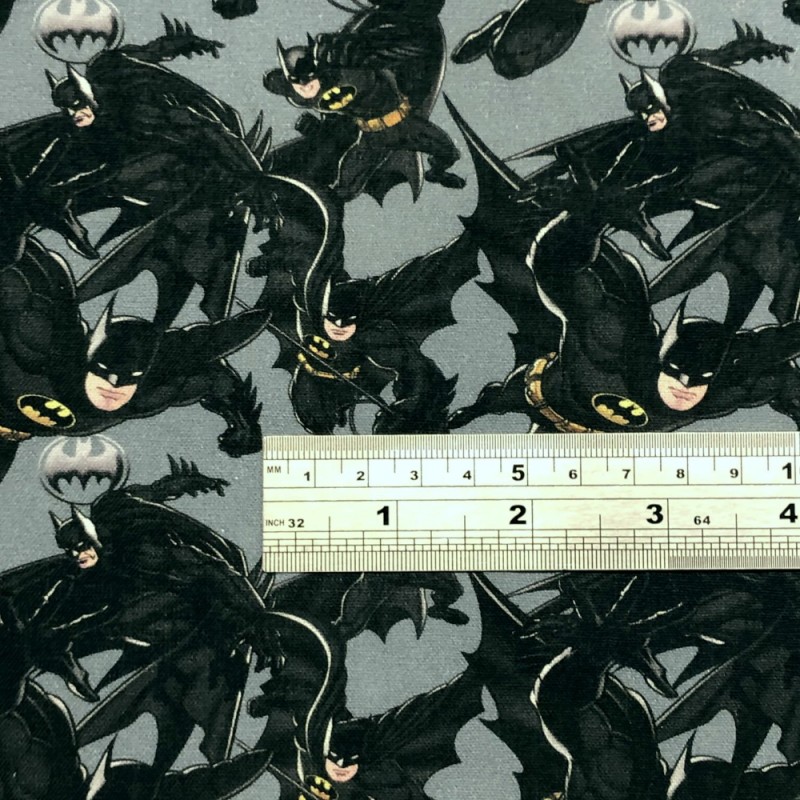 100% Cotton Digital Fabric Batman Logo DC Comics Justice League Superhero