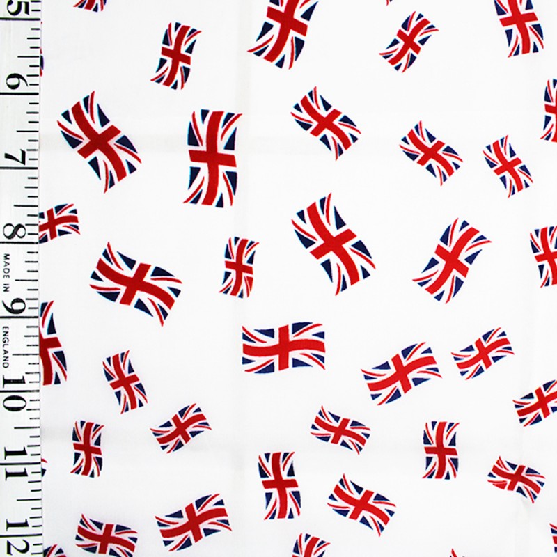 Polyester Lining Fabric Union Jack Flags Floating UK Jubilee British ...