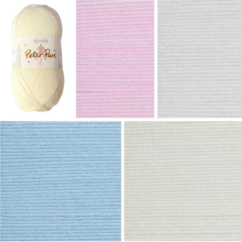 Wendy Peter Pan 3 Ply 50g Yarn Premium Acrylic Crochet Craft