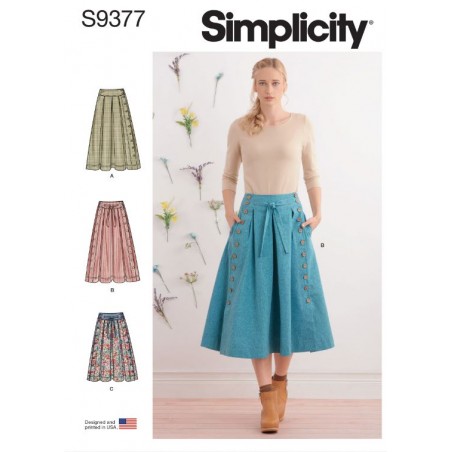 Simplicity Sewing Pattern S9377 Misses' Flared Skirts in Two Lengths