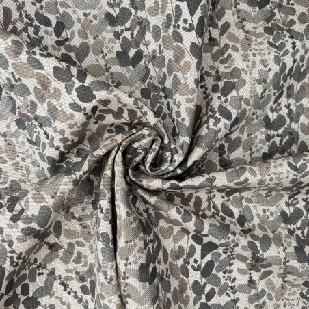 Cotton Rich Linen Look Digital Fabric Wisteria String Flower Vines Florals