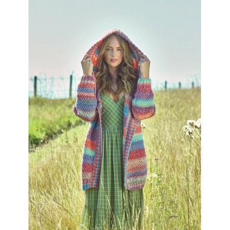 Knitting Pattern James C Brett JB798 Hooded Cardigan Pattern Marble Chunky