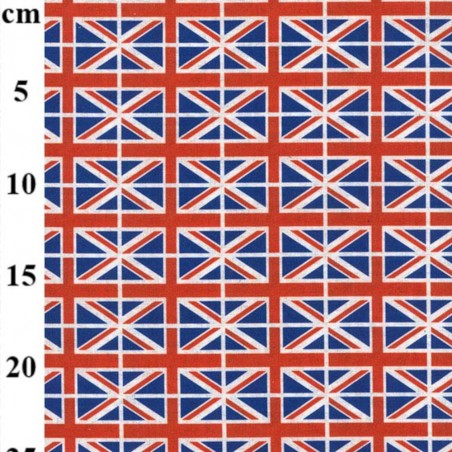 100% Cotton Digital Fabric Rose & Hubble Rustic Union Jack Flags UK ...