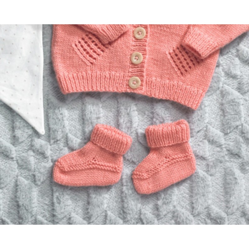 Wendy Wools Knitting Pattern PP007 Baby Cardigan & Boots Knitted in ...