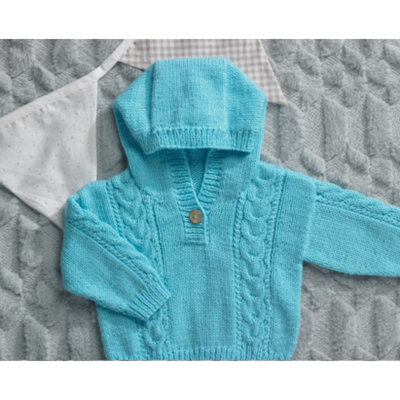 Wendy Wools Knitting Pattern PP008 Baby Sweater Cardigan & Hat in Peter ...