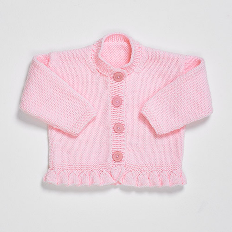 Wendy Wools Knitting Pattern PP021 Baby Stripe Cardigan Leaf Hem in ...