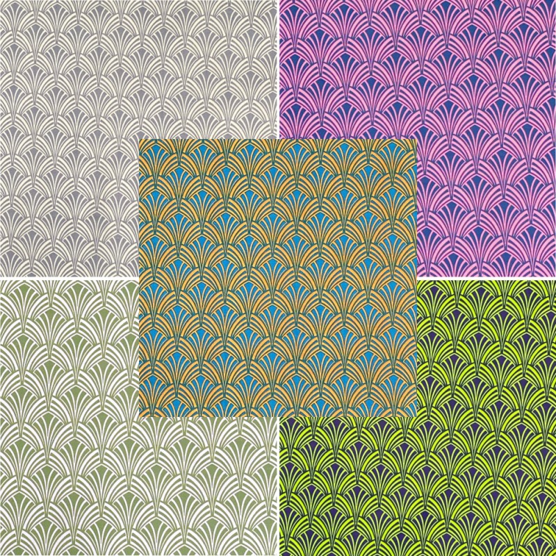 100% Cotton Poplin Fabric Arcadia Vintage Floral Retro Abstract Flower