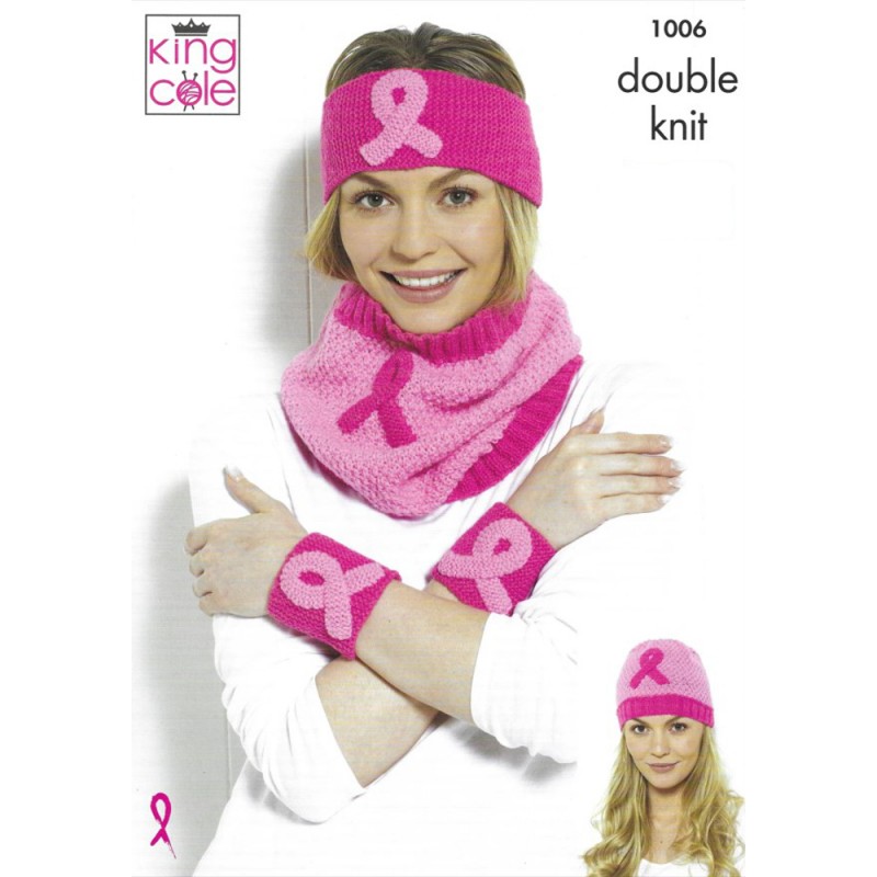 King Cole Knitting & Crochet Pattern Breast Cancer Awareness Pink ...