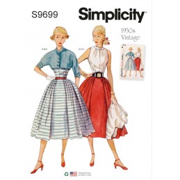 Simplicity Sewing Pattern S9710 Misses' Button-Front Panelled Back ...