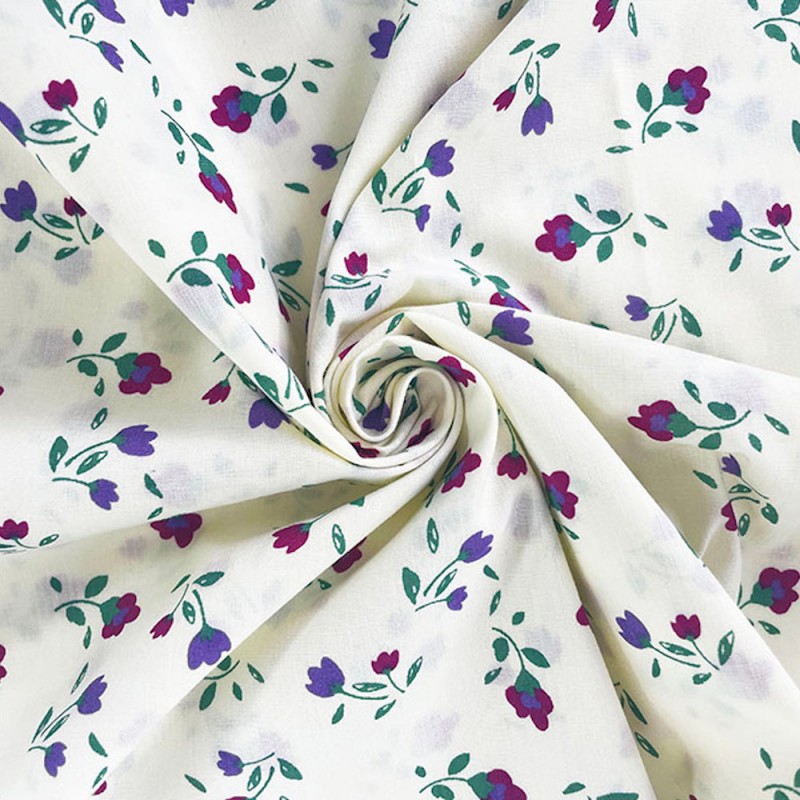 Polycotton Fabric Floral Tulips Kennings Way