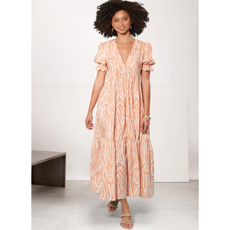 Simplicity Sewing Pattern S9702 Misses' V-Neck Empire-Line Dress With ...