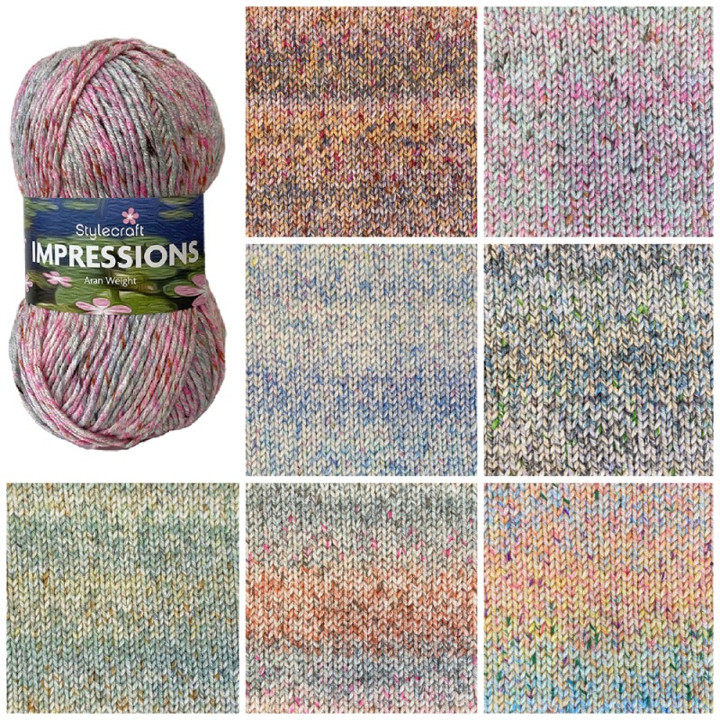 Stylecraft Impressions Aran Knitting Yarn Craft Crochet Acrylic 100g Ball