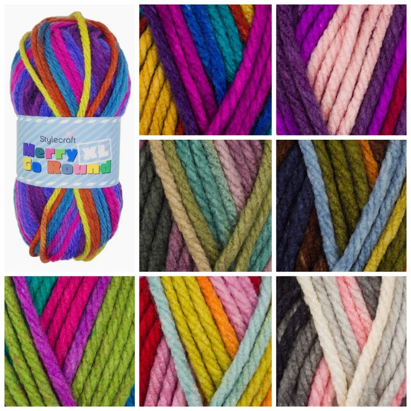 Stylecraft Merry Go Round XL Super Chunky Knitting Yarn Craft Crochet ...