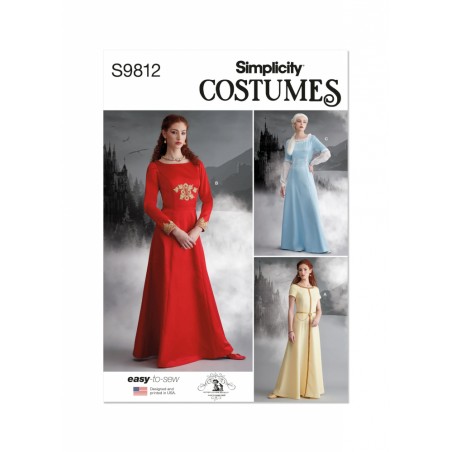 Simplicity Sewing Pattern S9812 Misses' Medieval-Style Dresses Costumes ...