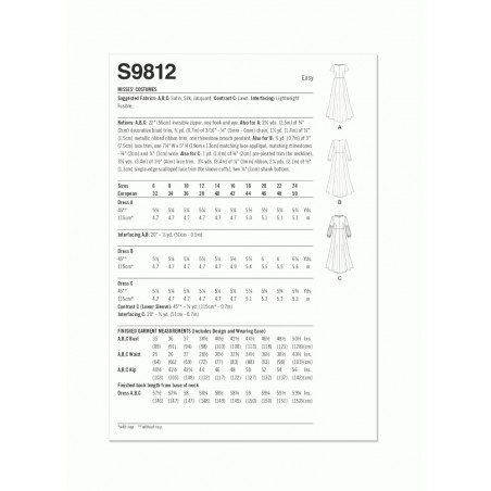 Simplicity Sewing Pattern S9812 Misses' Medieval-Style Dresses Costumes ...