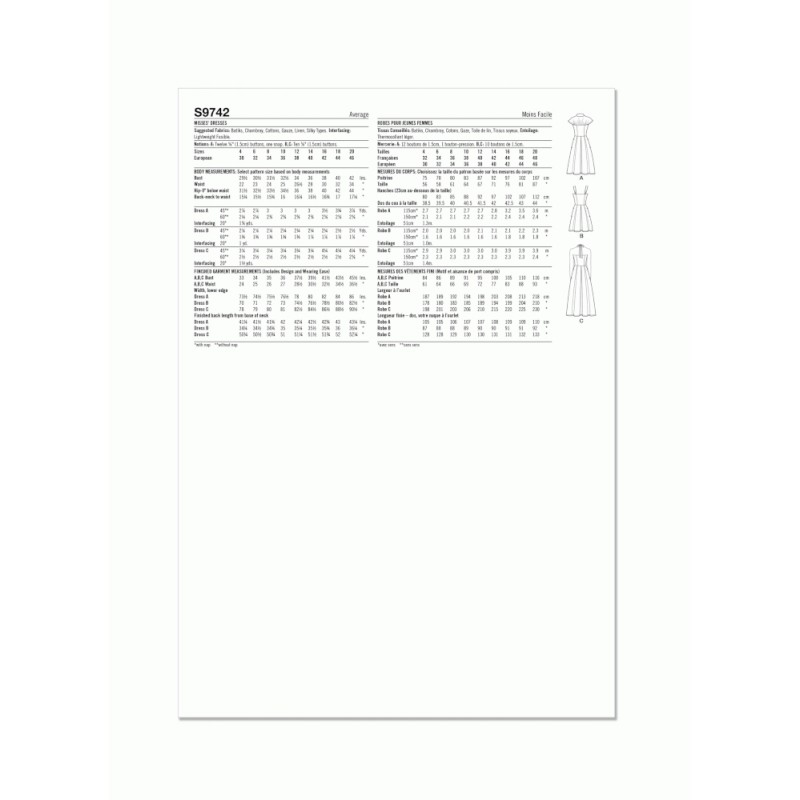 Simplicity Sewing Pattern S9742 Misses' Dresses with Three Length ...