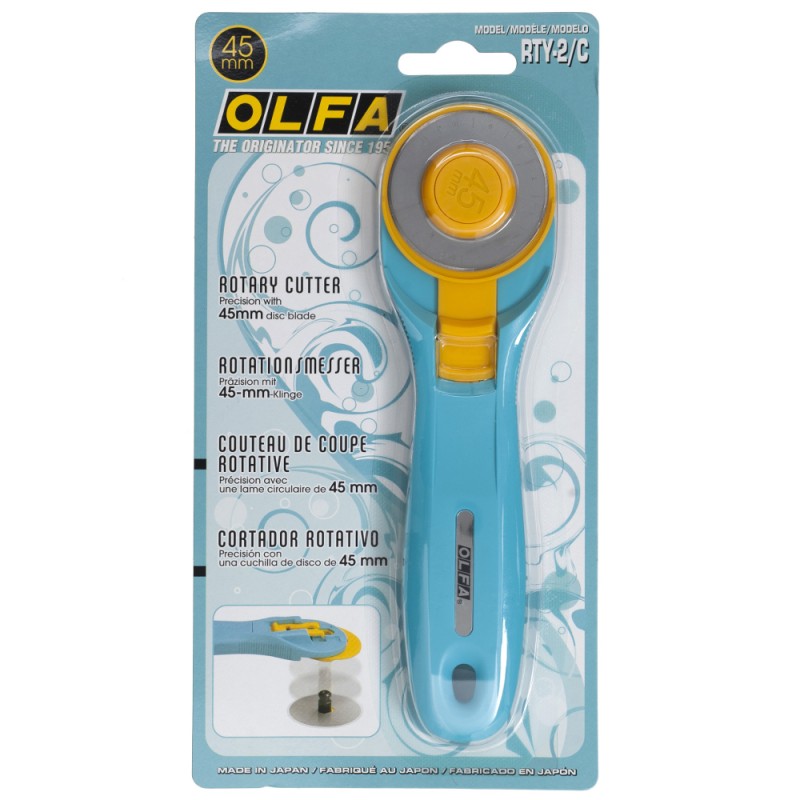 OLFA Rotary Cutter 45mm Aqua RTY-2\C