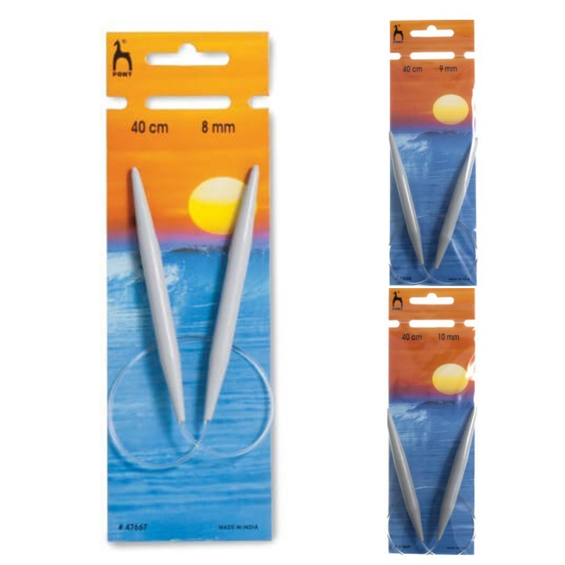 40cm Pony Circular Knitting Needles 8mm - 10mm