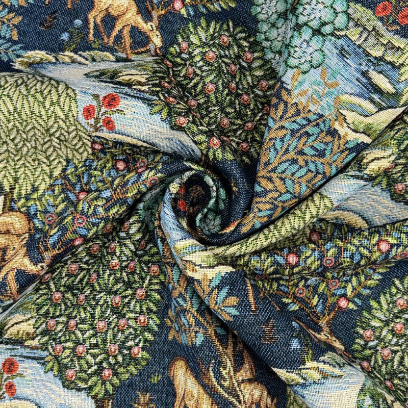 Tapestry Fabric William Morris The Brook Trees Deer Animals Nature ...