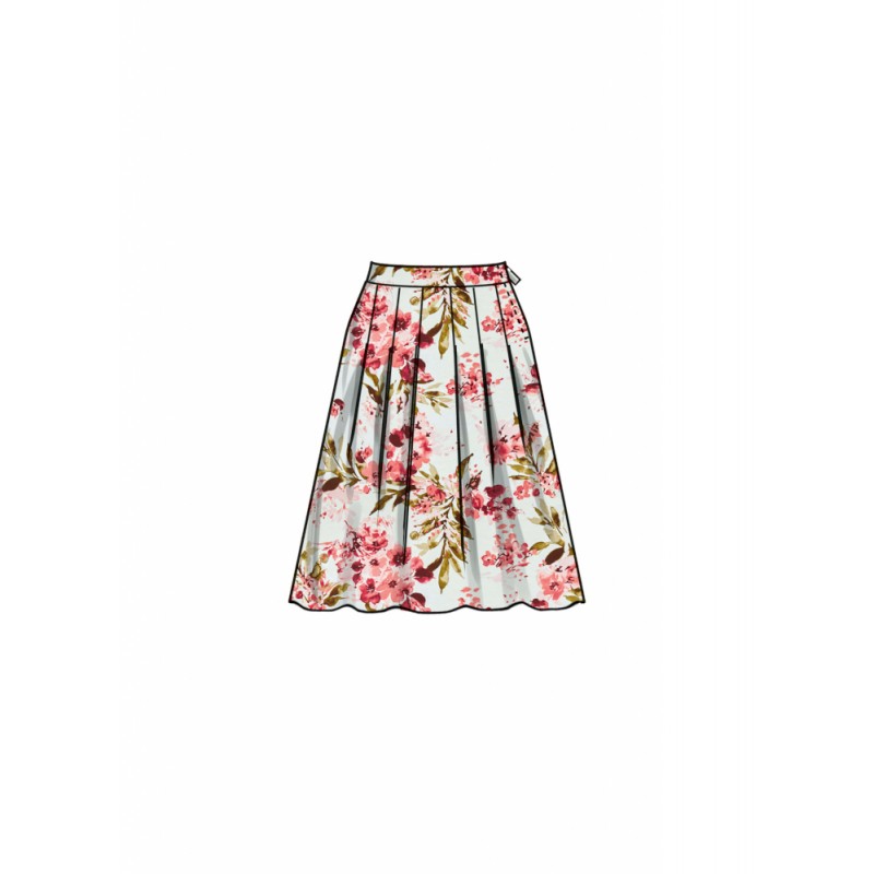 New Look Sewing Pattern N6755 Misses’ Easy To Sew Pleated Skirt In Two ...