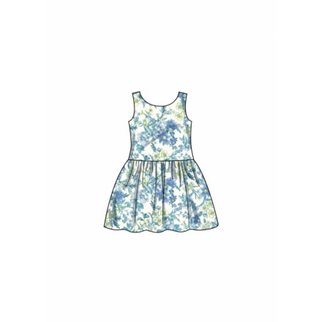 New Look Sewing Pattern N6763 Children’s Easy To Sew Sleeveless Lined Dress