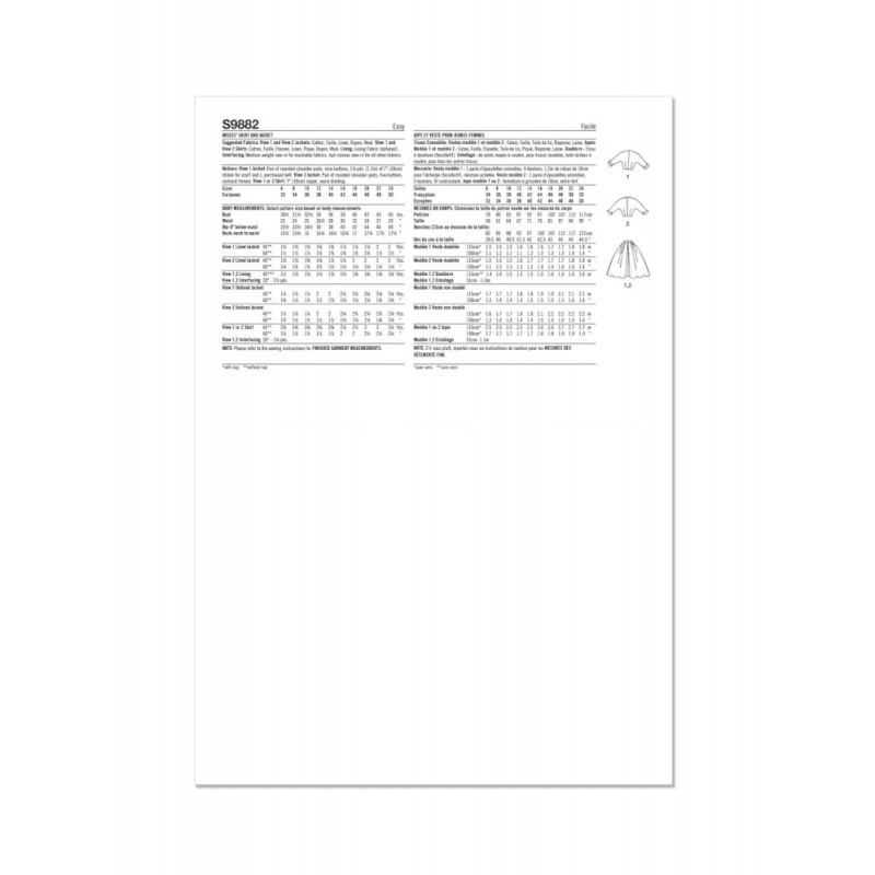 Simplicity Sewing Pattern S9882 Misses’ Vintage 1950s Retro Skirt and ...