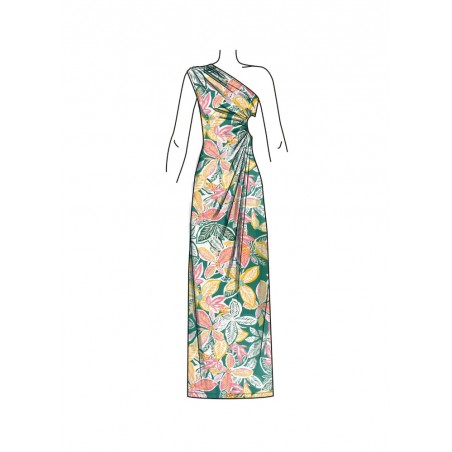 Simplicity Sewing Pattern S9885 Misses’ One Shoulder Knit Dress in ...