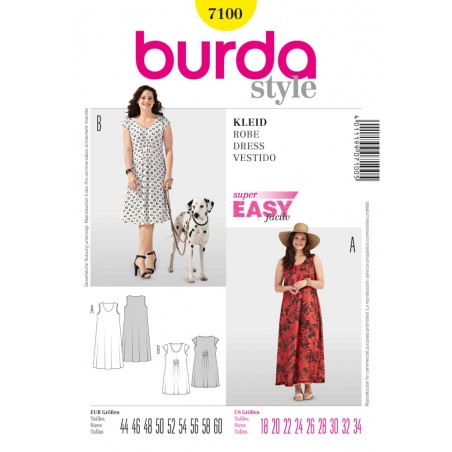 Burda Style Sewing Pattern 7100 Women's Light Sundresses Quick and Easy ...