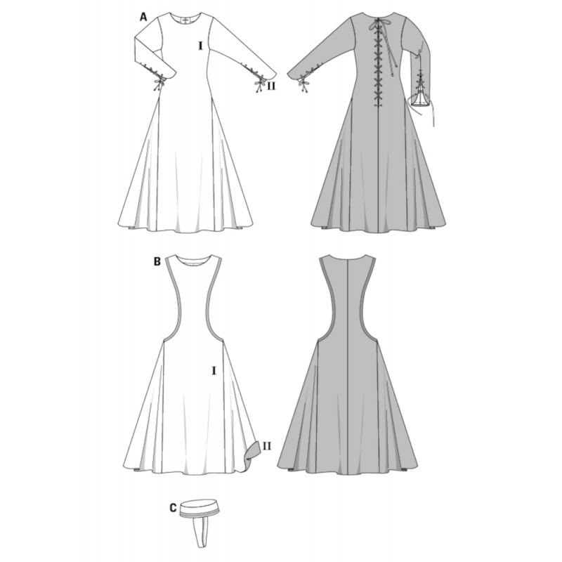 Burda Style Sewing Pattern 7977 Women's History Dress For Damsel With ...