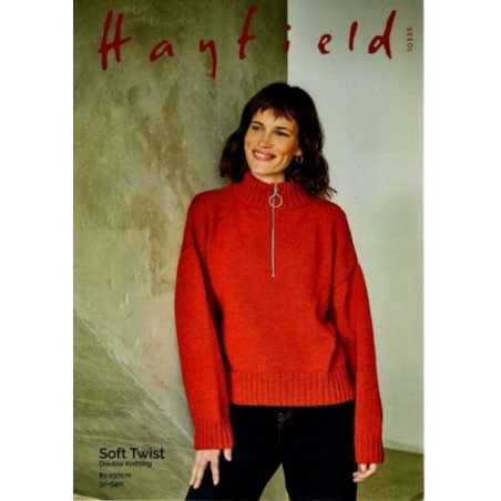 Hayfield Knitting Pattern 8143 Chevron Lace Jumpers and Vests in Su...