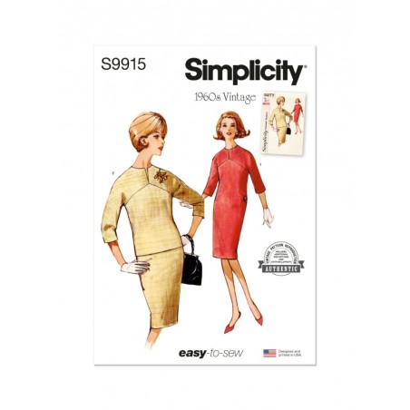 Simplicity Sewing Pattern S9915 Misses’ Vintage 1960s One and Two-Piece ...
