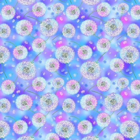 100% Cotton Digital Fabric Timeless Treasures Ethereal Dandelion Field ...