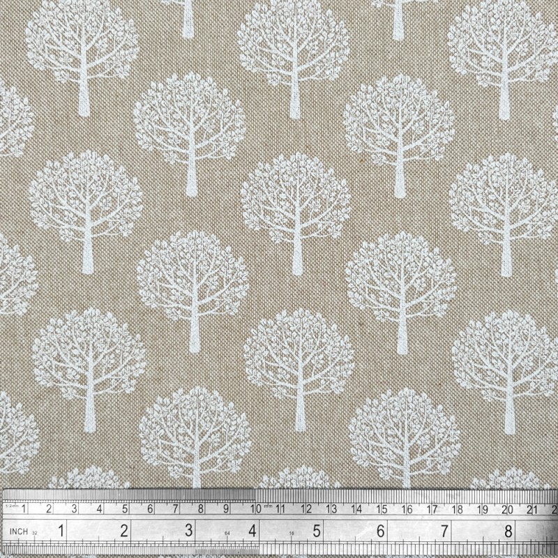 Recycled Cotton Rich Linen Fabric Sweet Mulberry Tree Trees Leaves ...