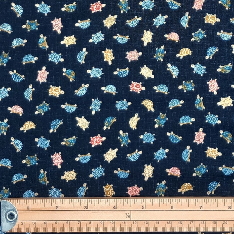 100% Japanese Cotton Fabric Nutex Yachi Tortoise Animals Patterned ...