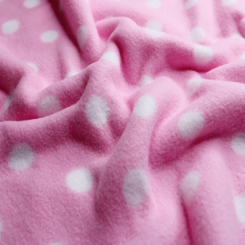 Printed Polar Fleece Soft Fabric Spot Polka Dots Shapes Beech Street ...
