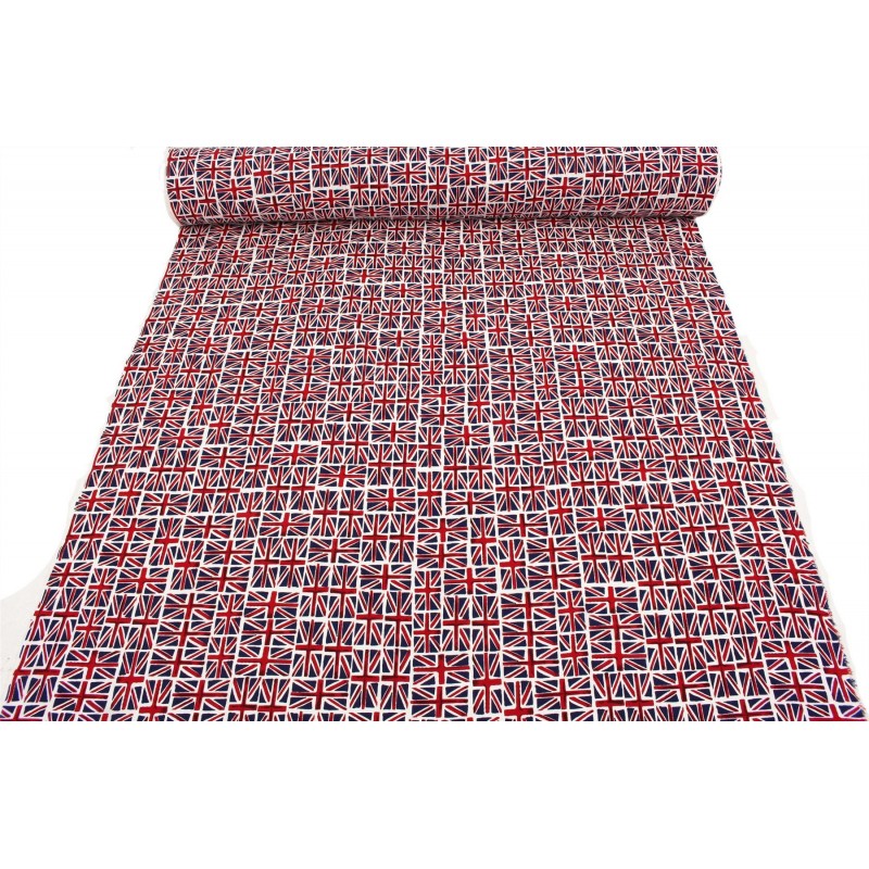 Union Jack Flag Fabric – 100% Cotton, Perfect for UK Crafts & Décor