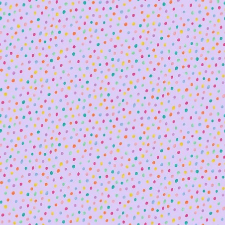 100% Cotton Fabric Makower Hello Spring Spots Polka Dot Multicoloured ...