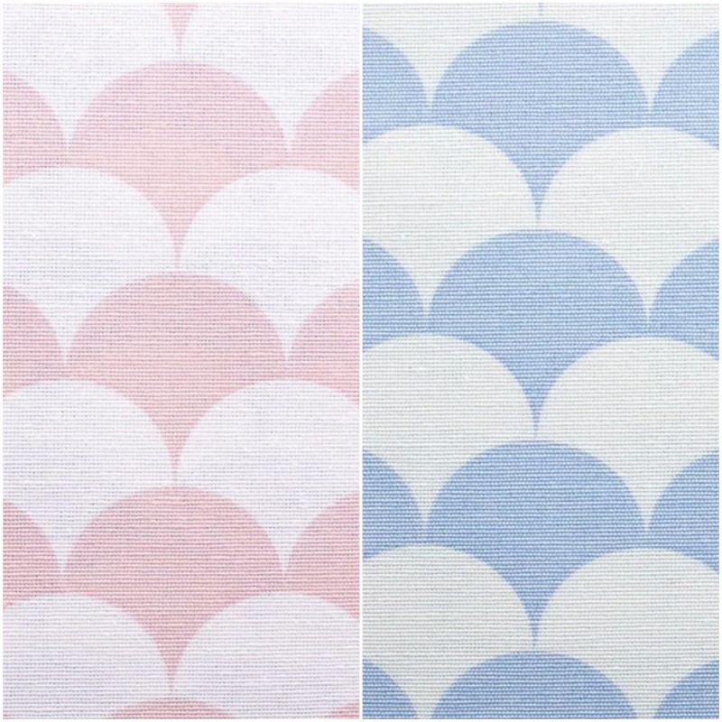 SALE Polycotton Canvas Fabric Mermaid Scale Geometric Upholstery 140cm Wide