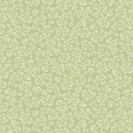 100% Cotton Fabric Nutex Spring Fields Sprig Green Botanical Floral ...