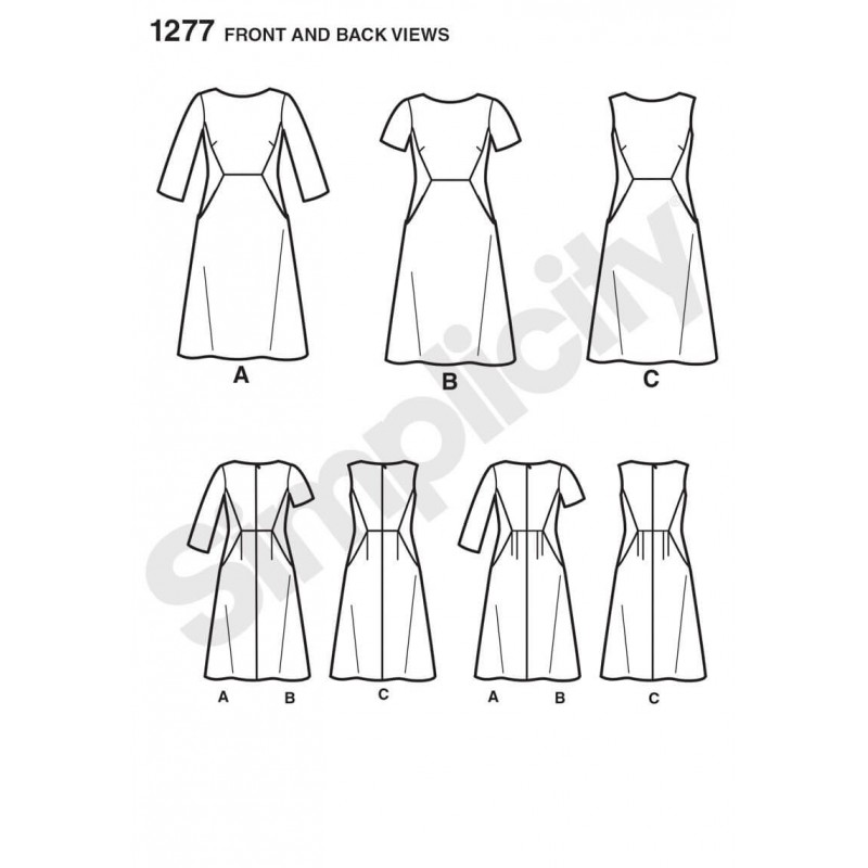 Simplicity Sewing Pattern Miss and Plus Amazing Fit Dress 1277